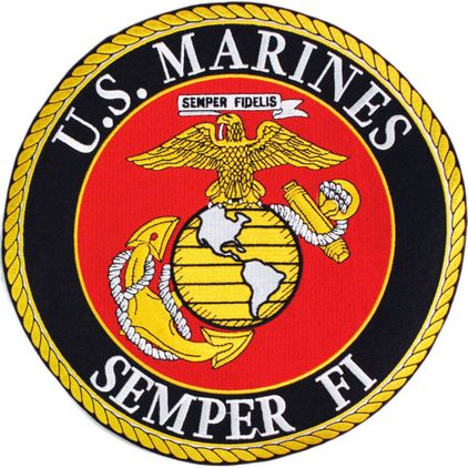 USMC Logo Semper Fi 10" Patch