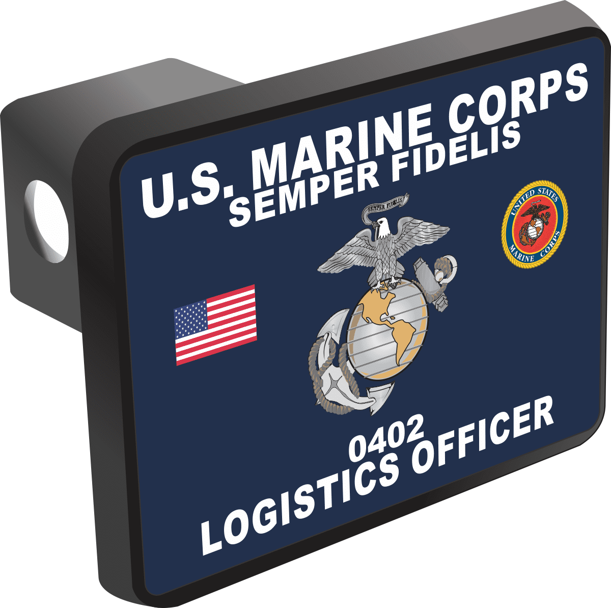 USMC MOS 0402 Logistics Officer Hitch Cover