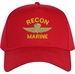 USMC "Recon Marine" with Parachute Wings Red High Profile Cap (Imported)