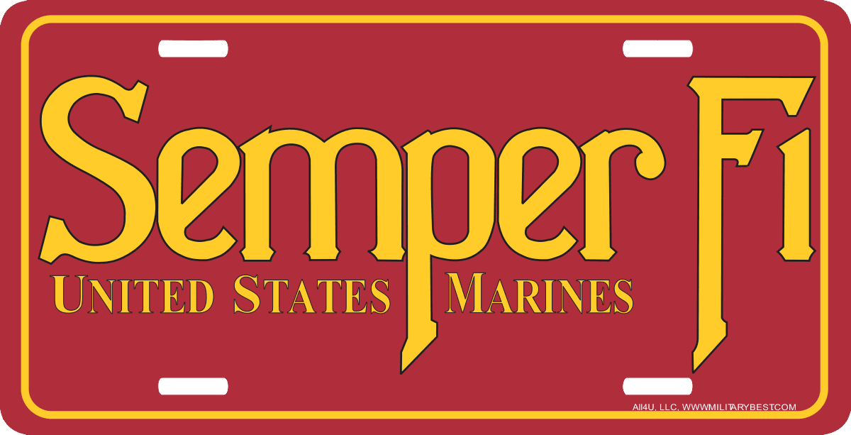 USMC SEMPER FI License Plate