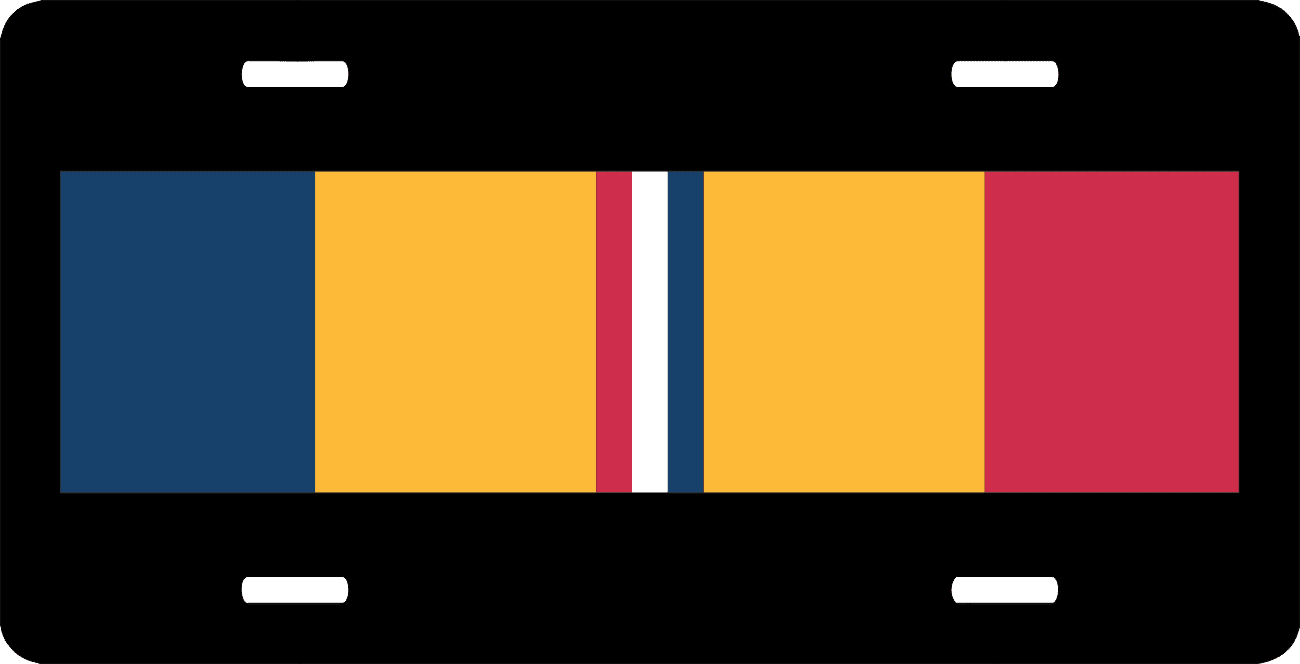 USMC USN Combat Action Ribbon License Plate