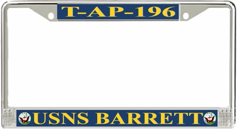 USNS Barrett T-AP-196 License Plate Frame