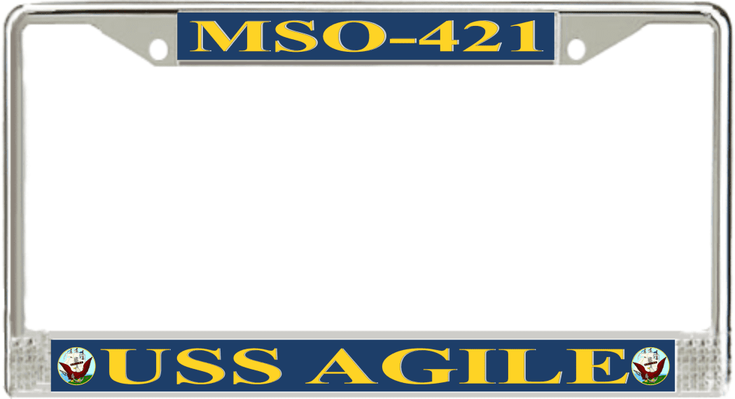 USS Agile MSO-421 License Plate Frame