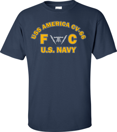 USS AMERICA CV-66 Rate FC Fire Controlman T-Shirt