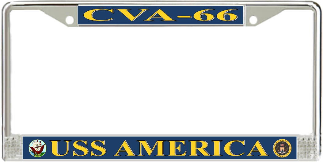 USS America CVA-66 License Plate Frame