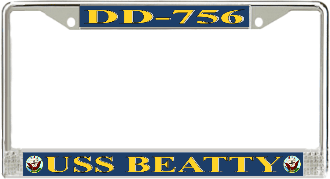USS Beatty DD-756 License Plate Frame