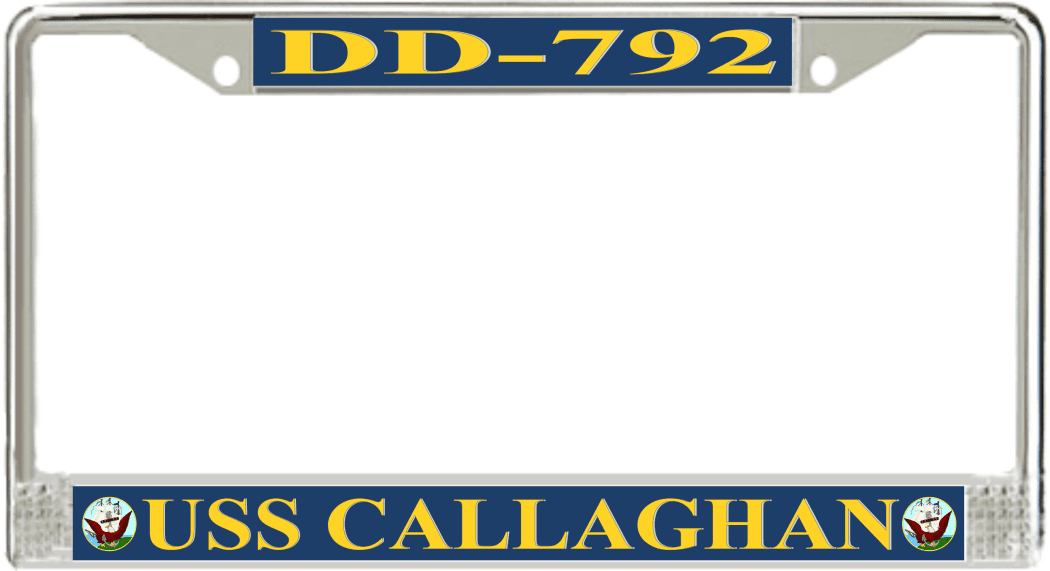 USS Callaghan DD-792 License Plate Frame