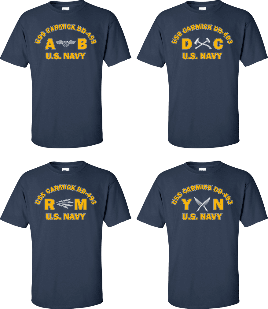 USS CARMICK DD-493 Rates Apparel