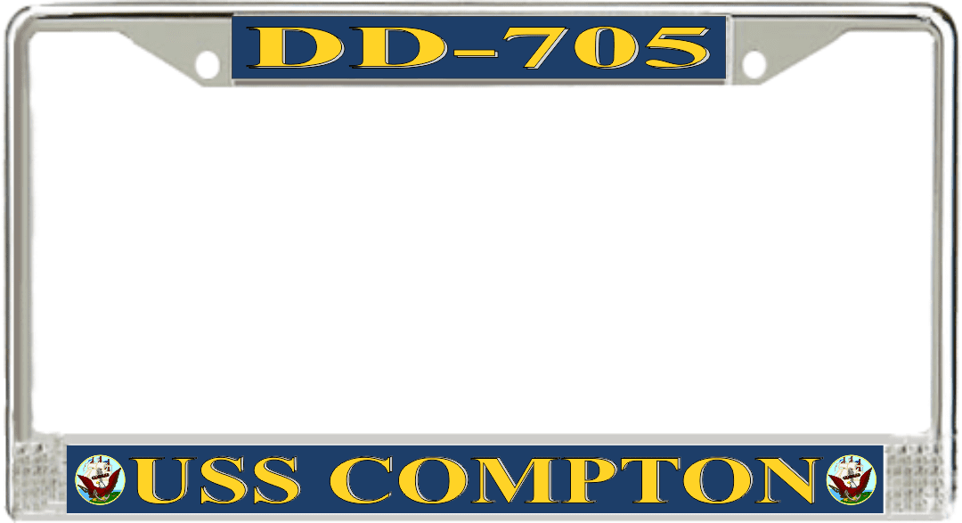 USS Compton DD-705 License Plate Frame