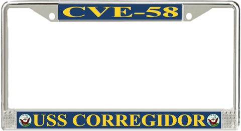 USS Corregidor CVE-58 License Plate Frame