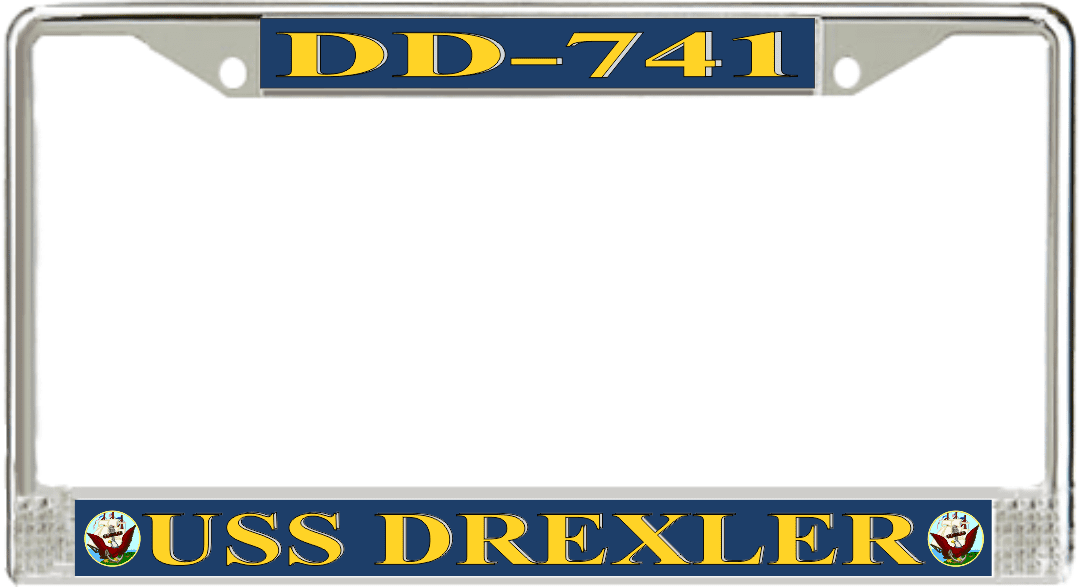 USS Drexler DD-741 License Plate Frame