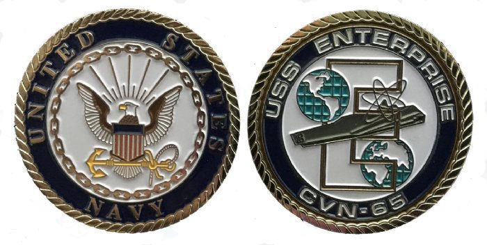 USS Enterprise Challenge Coin Enlisted