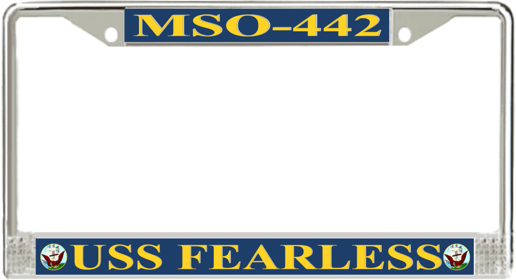 USS Fearless MSO-442 License Plate Frame