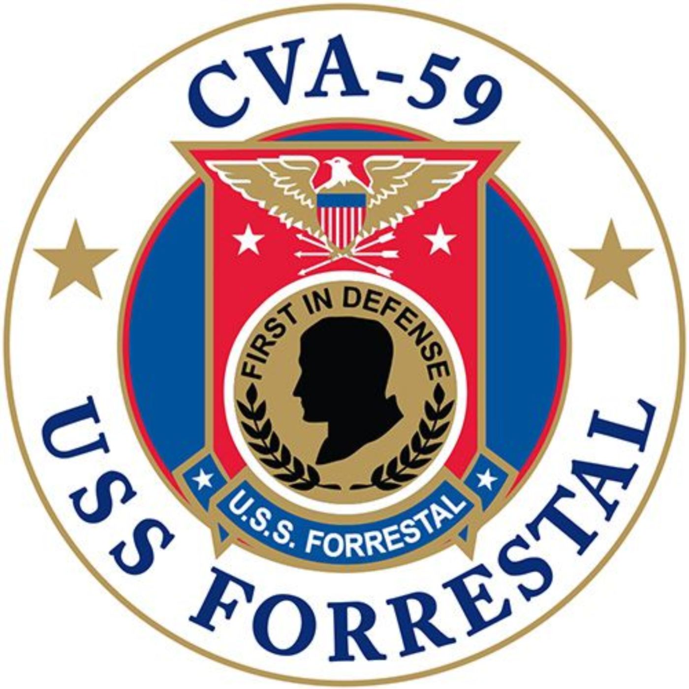 USS Forrestal Seal Lapel Pin