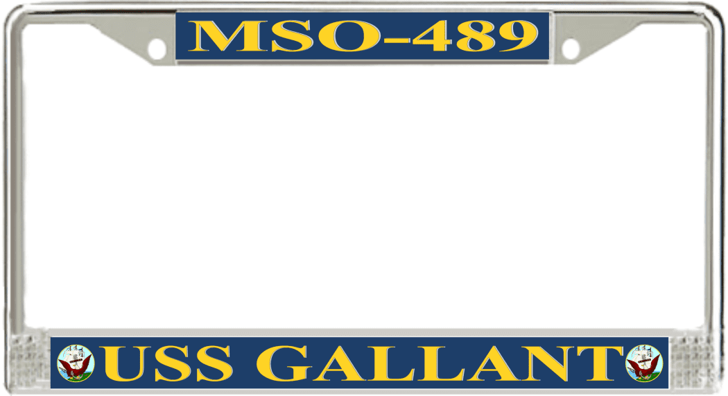USS Gallant MSO-489 License Plate Frame