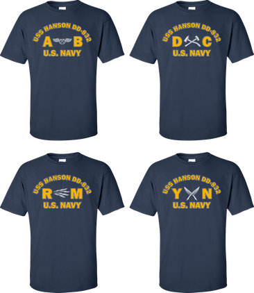 USS HANSON DD-832 Rates Apparel