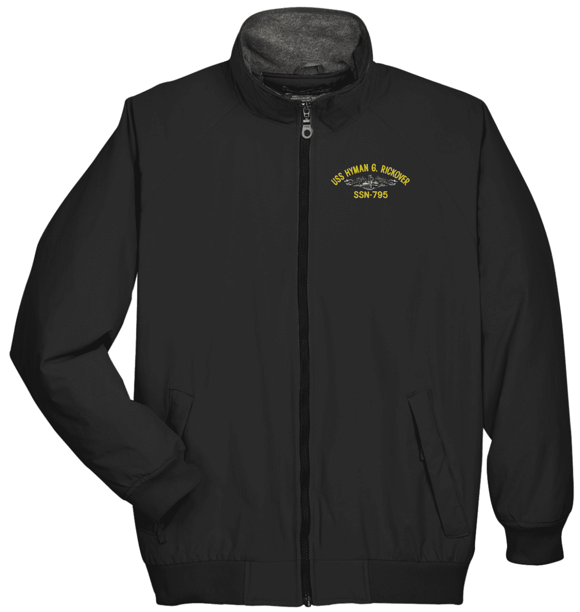USS Hyman G Rickover SSN-795 with Dolphins Embroidered 3-Season Jacket