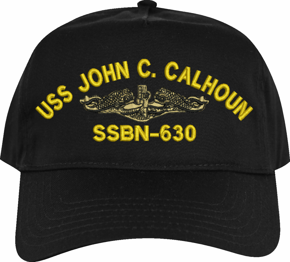 USS John C, Calhoun SSBN-630 ( Gold Dolphins ) Submarine Officers Cap