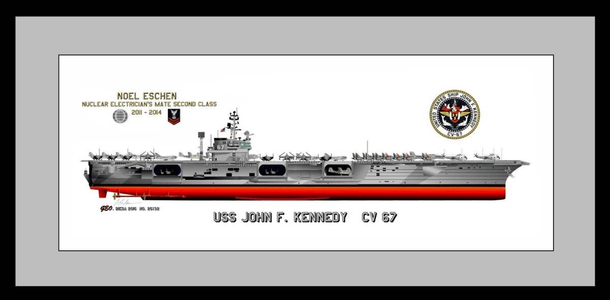 USS John F. Kennedy CV-67 Art Print
