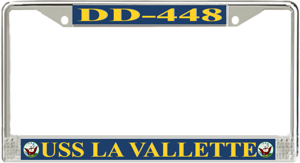 USS La Vallette DD-448 License Plate Frame