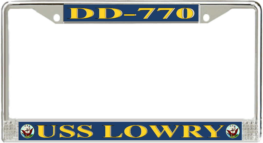 USS Lowry DD-770 License Plate Frame