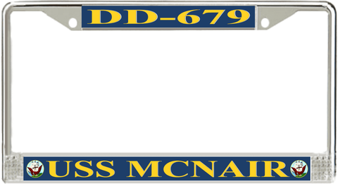 USS McNair DD-679 License Plate Frame