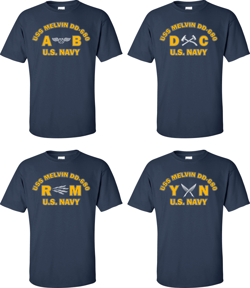 USS MELVIN DD-680 Rates Apparel