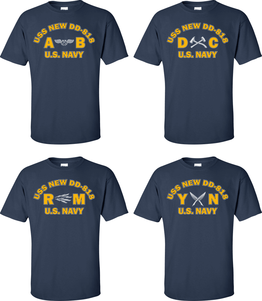 USS NEW DD-818 Rates Apparel