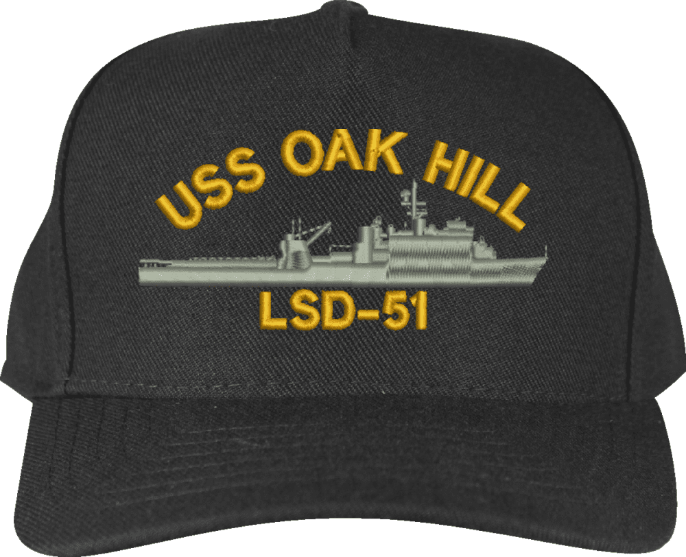 USS Oak Hill LSD-51 Ship Custom Embroidered Cap