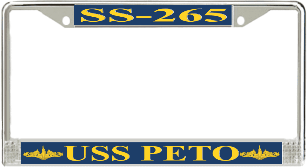USS Peto SS-265 License Plate Frame