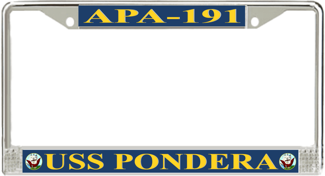 USS Pondera APA-191 License Plate Frame