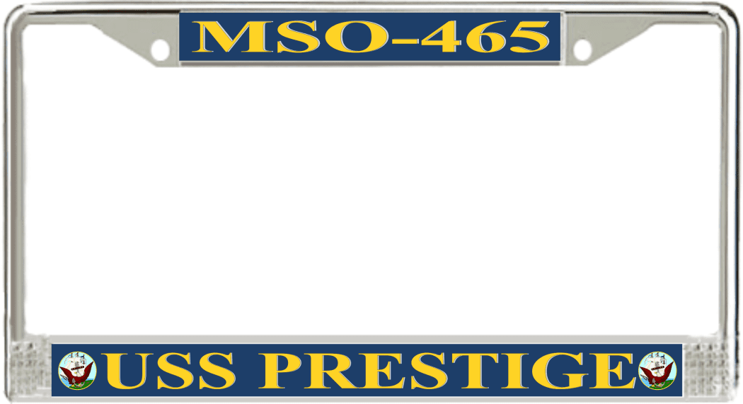 USS Prestige MSO-465 License Plate Frame