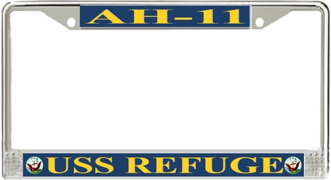 USS Refuge AH-11 License Plate Frame