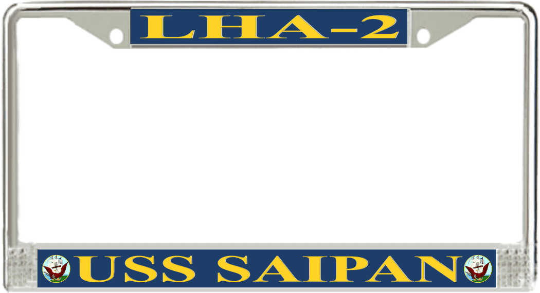 USS Saipan LHA-2 License Plate Frame