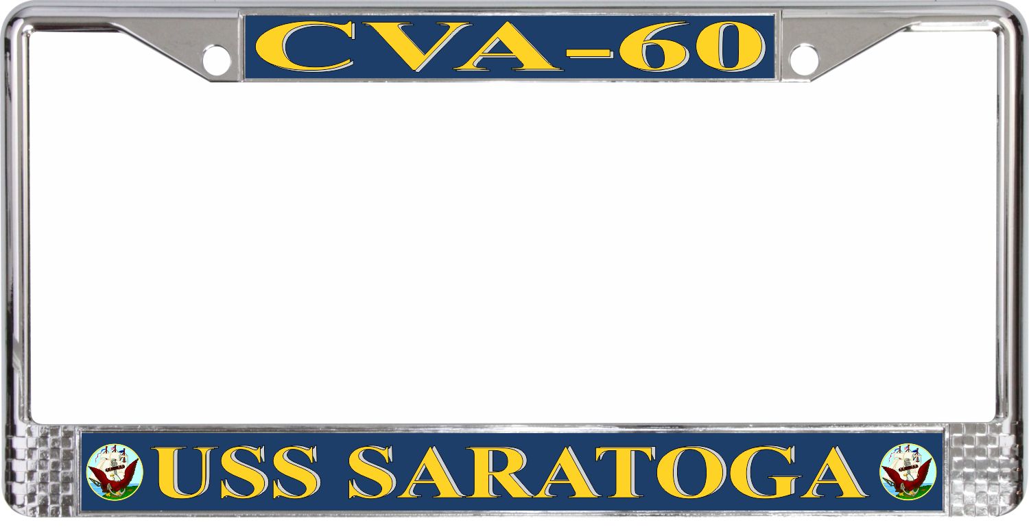 USS Saratoga CVA-60 License Plate Frame