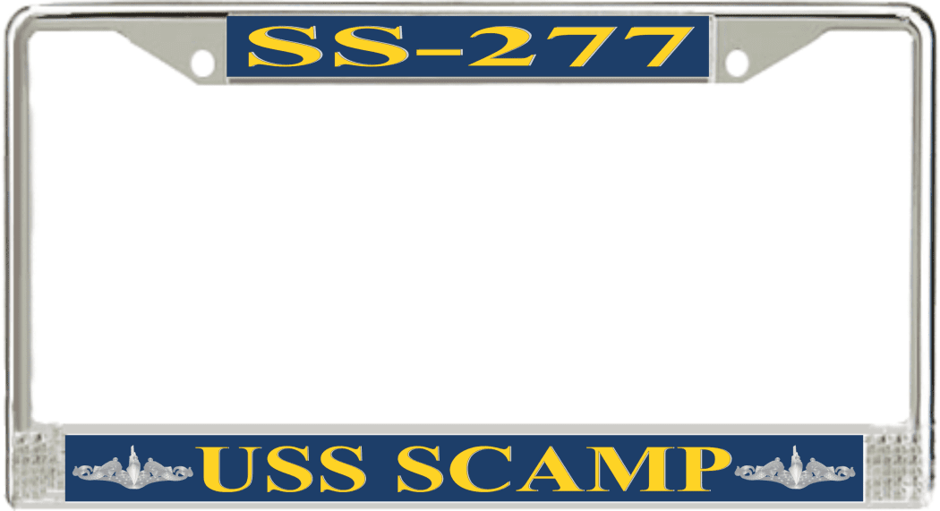 USS Scamp SS-277 License Plate Frame