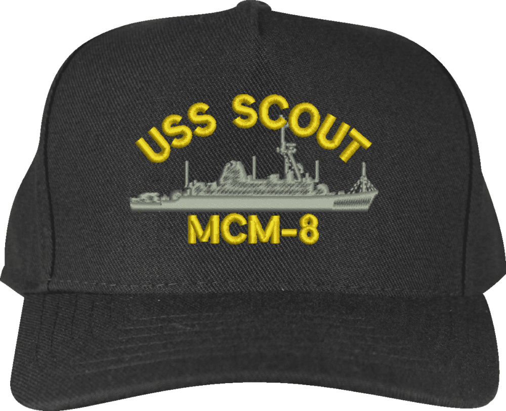 USS Scout MCM-8 Ship Custom Embroidered Cap