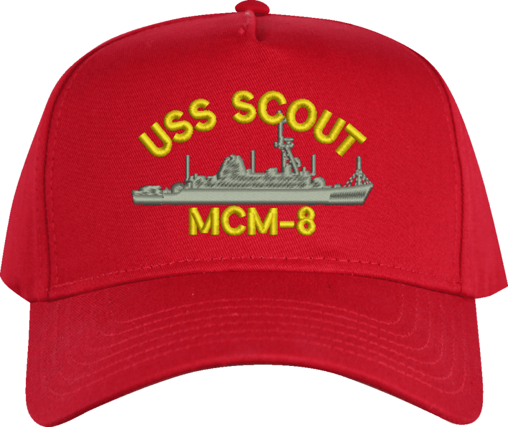 USS Scout MCM-8 Ship Custom Embroidered Cap