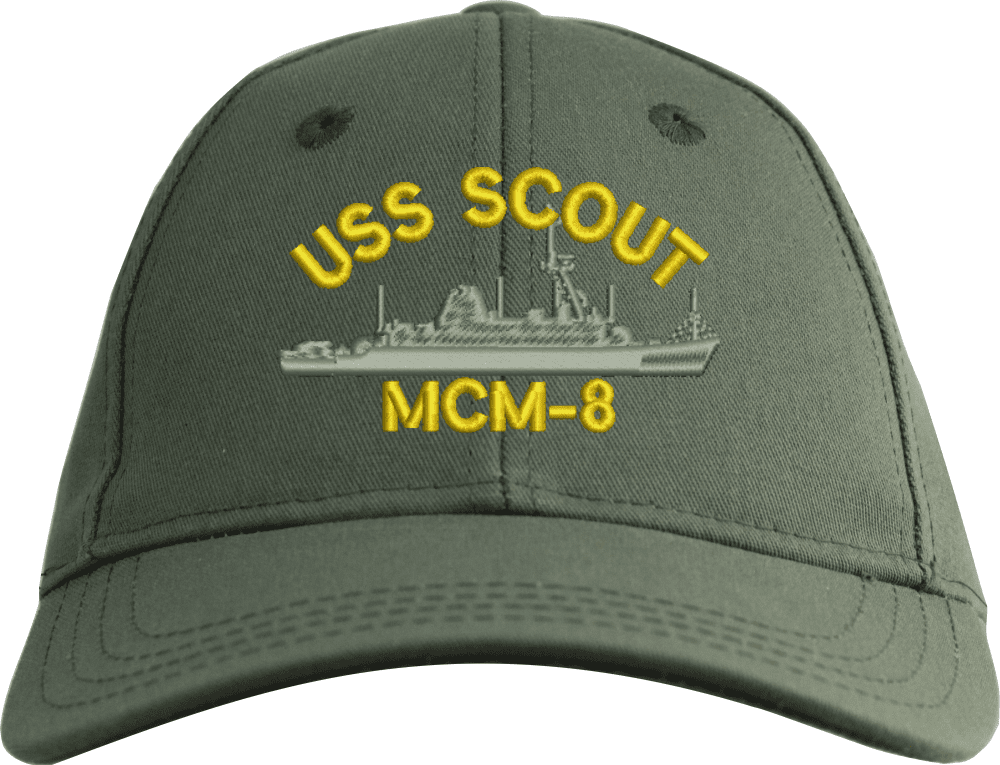 USS Scout MCM-8 Ship Custom Embroidered Cap