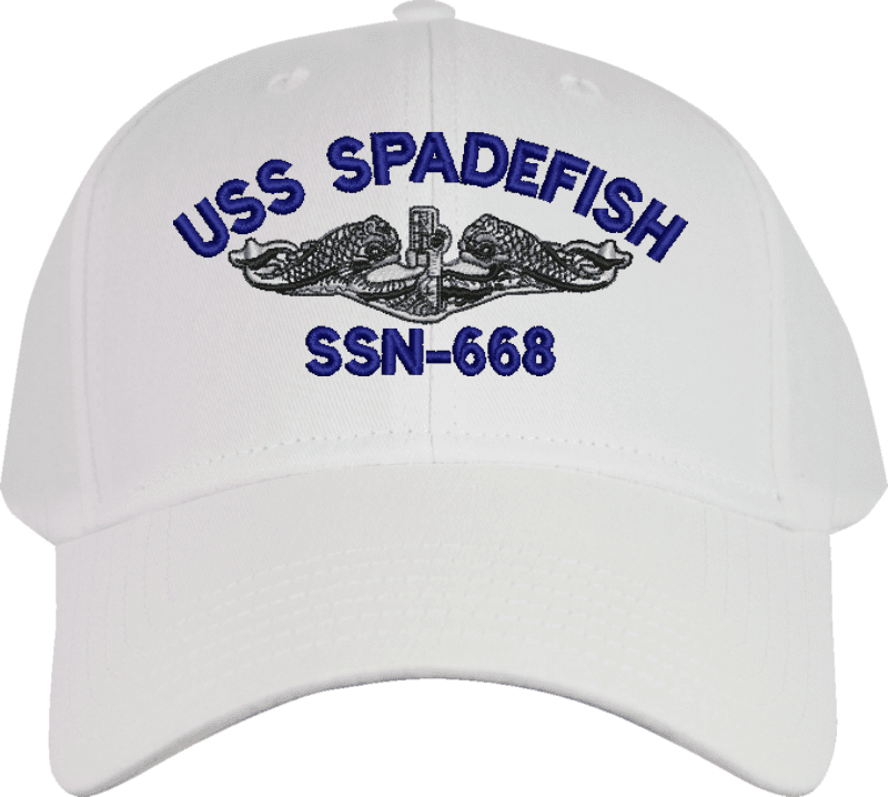 USS Spadefish SSN-668 Submarine Custom Embroidered Cap
