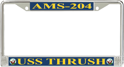 USS Thrush AMS-204 License Plate Frame