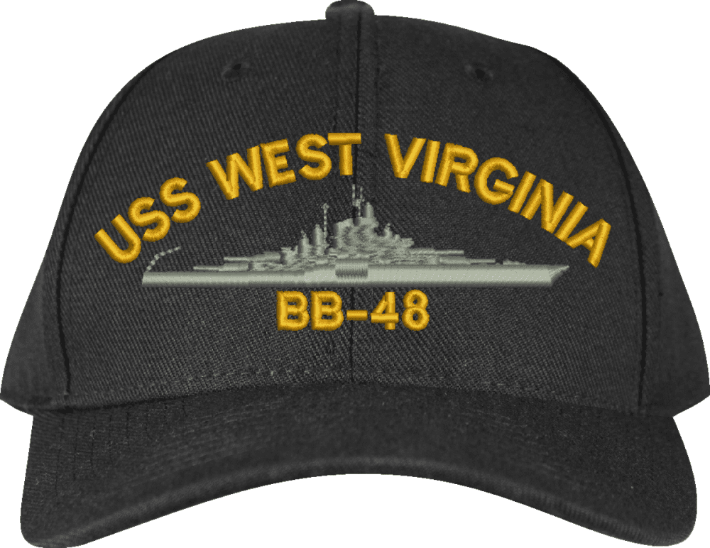 USS West Virginia BB-48 Custom Embroidered Cap