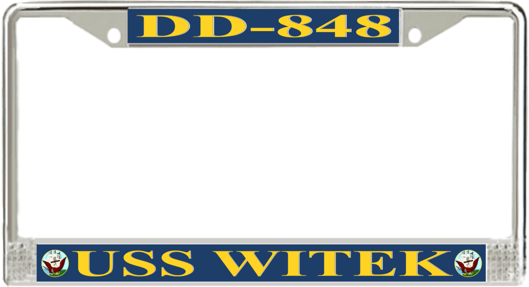 USS Witek DD-848 License Plate Frame