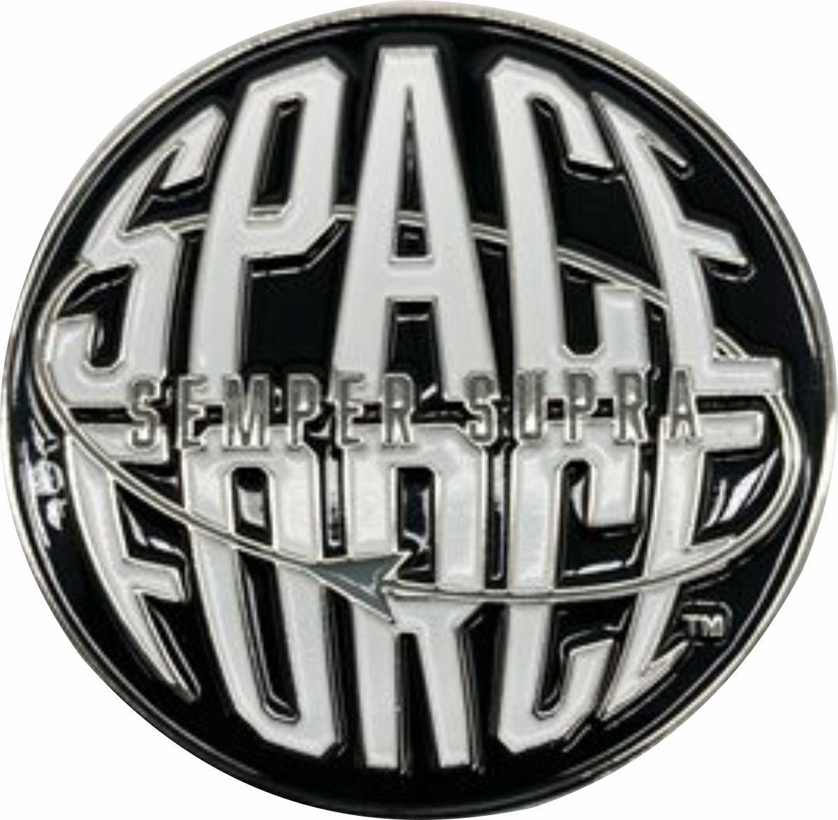 USSF Logo with Globe and Text Challenge Coin