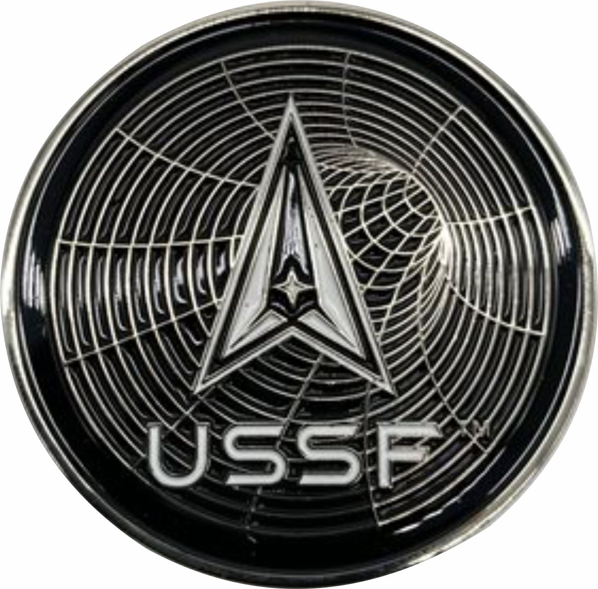 USSF Logo with Globe and Text Challenge Coin