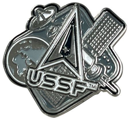 USSF Satellite with Logo Lapel Pin
