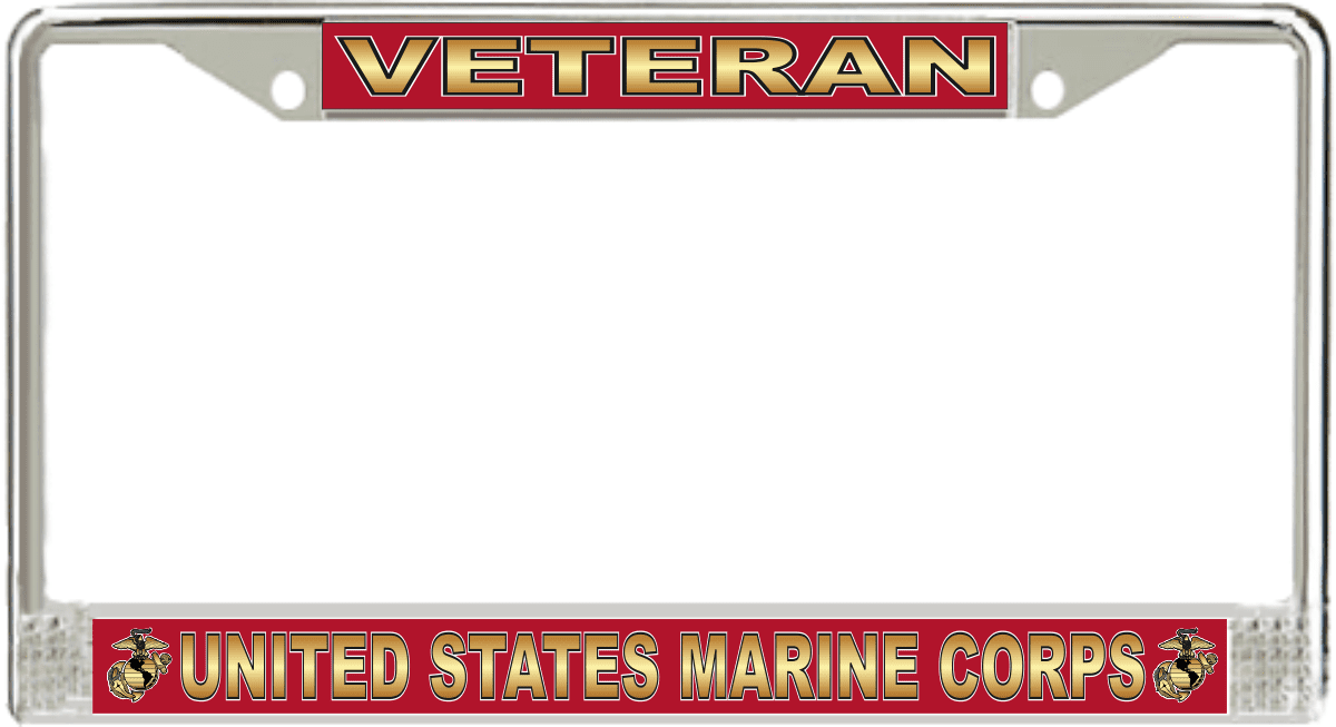 Veteran' Marine Corps License Plate Frame
