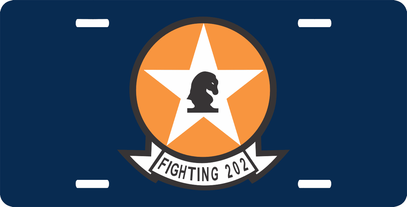 VF-202 Fighting 202 License Plate