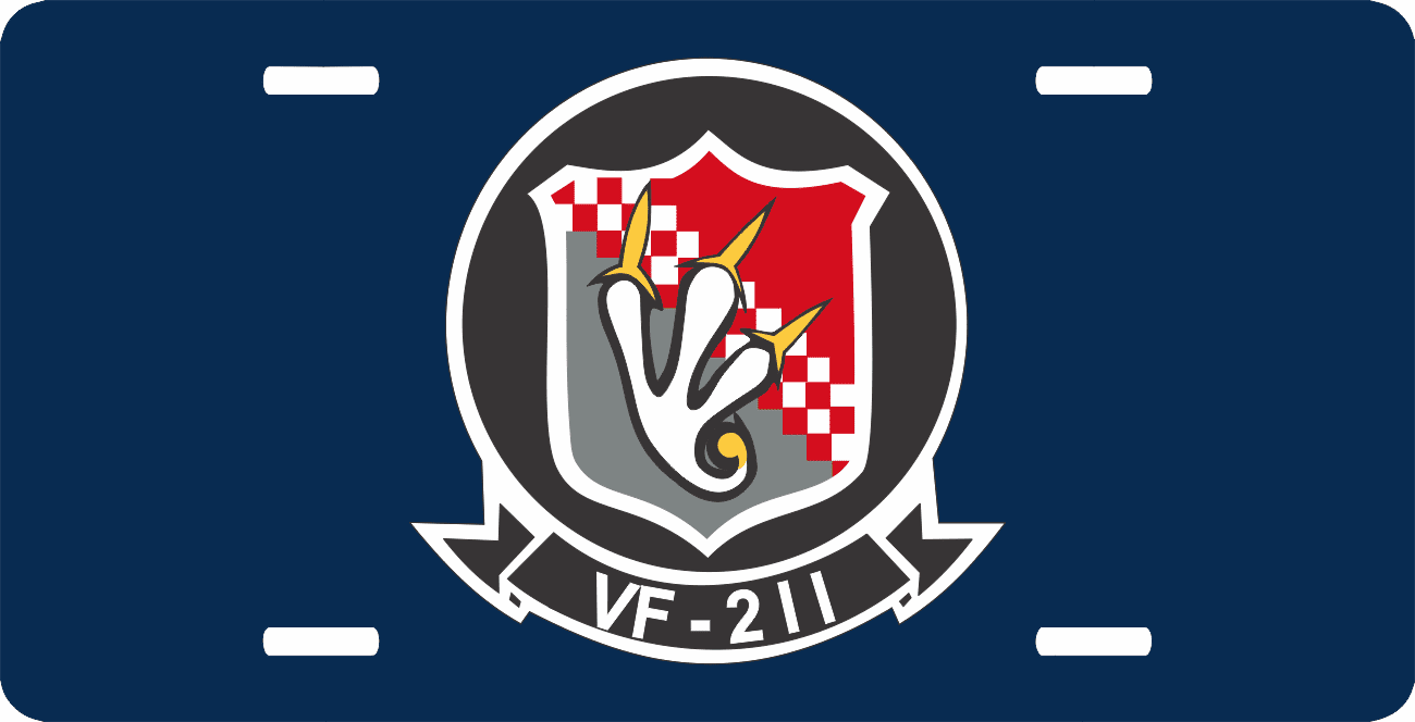 VF-211 Fighting Checkmates License Plate