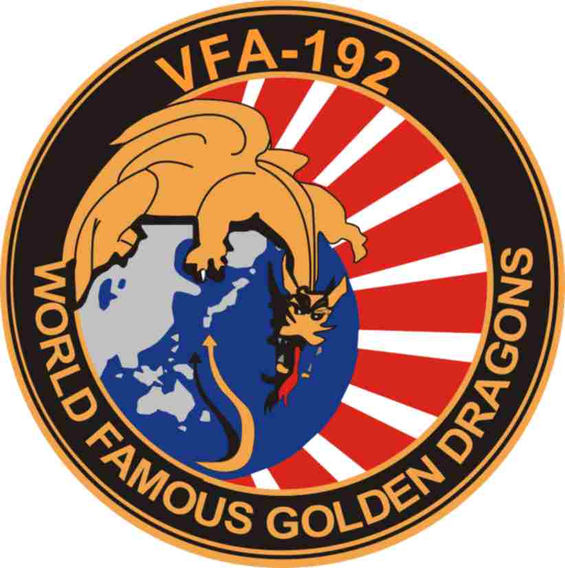 VFA-192 'World Famous Golden Dragons' Patch Decal